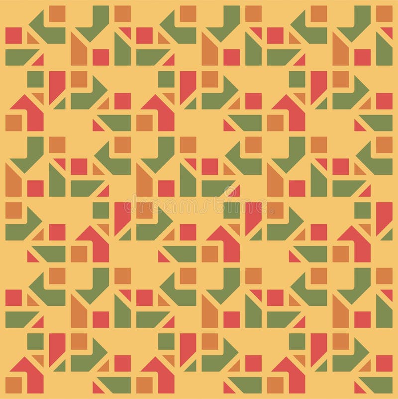 Beautiful of Colorful Shape, Repeated, Abstract, Geometric Illustrator ...