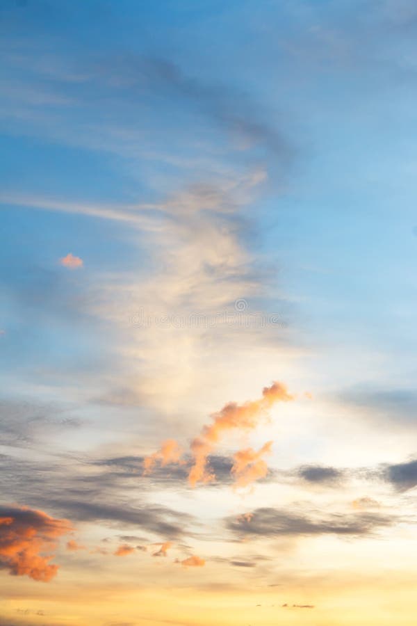 Beautiful Colorful Sky and Cloud in Twilight Time Background Stock ...