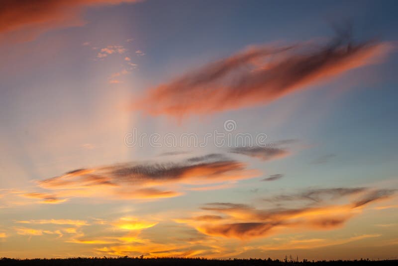 Beautiful Autumn Sky At Sunset Stock Image - Image of sunrise, gold ...