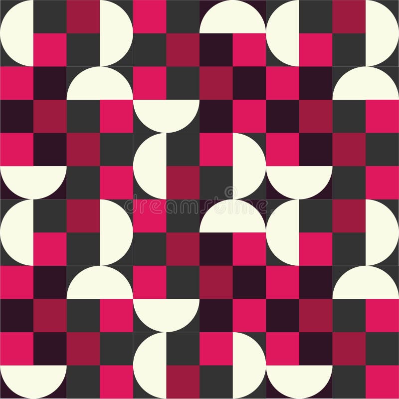Beautiful of Colorful Square and Semi Circle, Repeated, Abstract ...