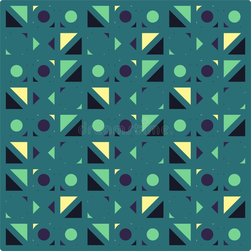 Beautiful of Colorful Square, Triangle and Circle Repeated, Abstract ...