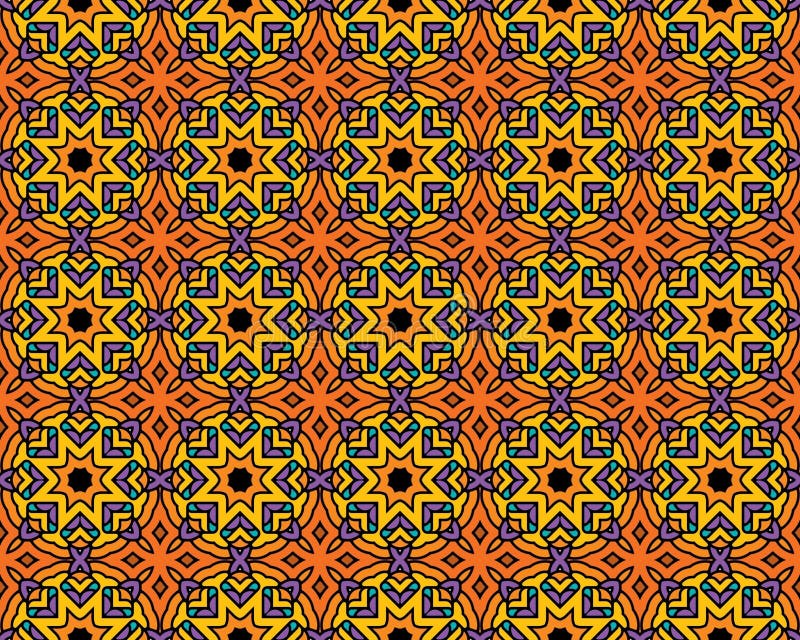 Beautiful Colorful Star Pattern Stock Illustration - Illustration of ...