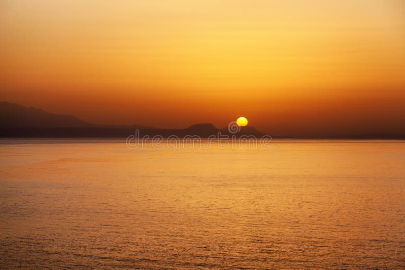 Beautiful Colorful Sunset Over Sea Stock Photo - Image of twilight ...