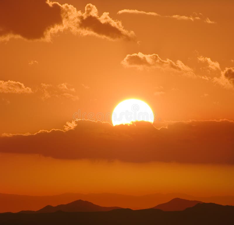 Beautiful and Colorful Sunset Sky. Stock Image - Image of orange ...