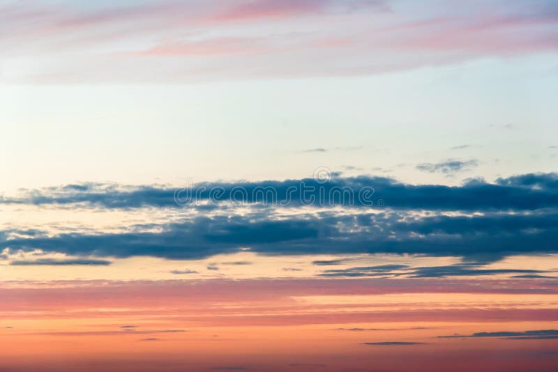 Beautiful Colorful Sunset Sky with Clouds Stock Image - Image of autumn ...