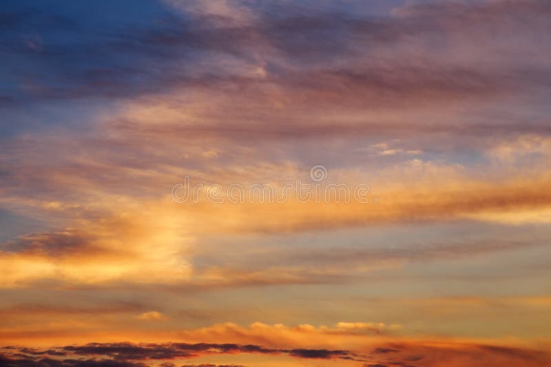 Beautiful Colorful Sunset Sky. Stock Image - Image of night, horizontal ...