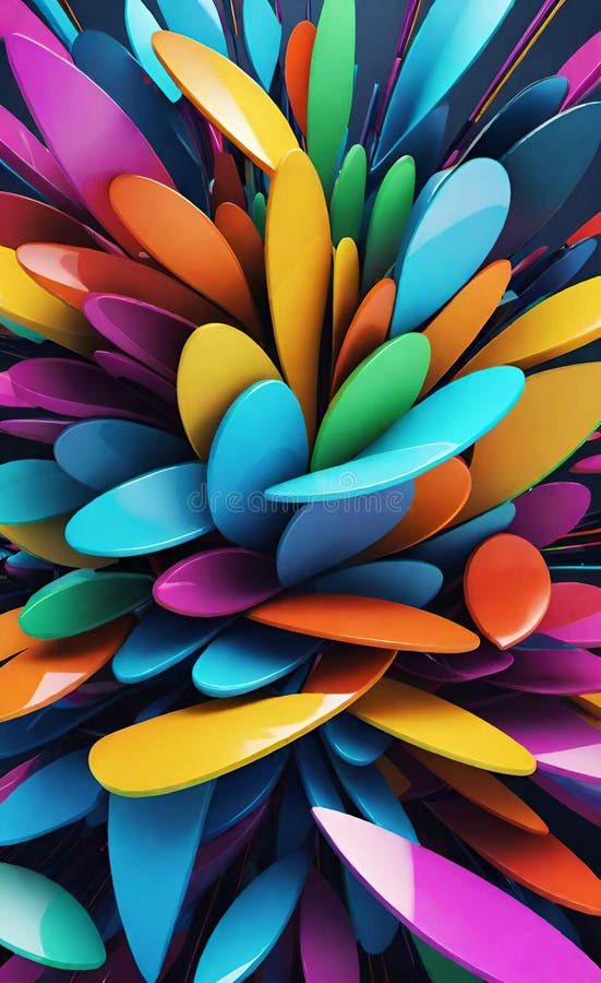 Beautiful and Colorful Technological Illustration Pattern Ai Generated ...