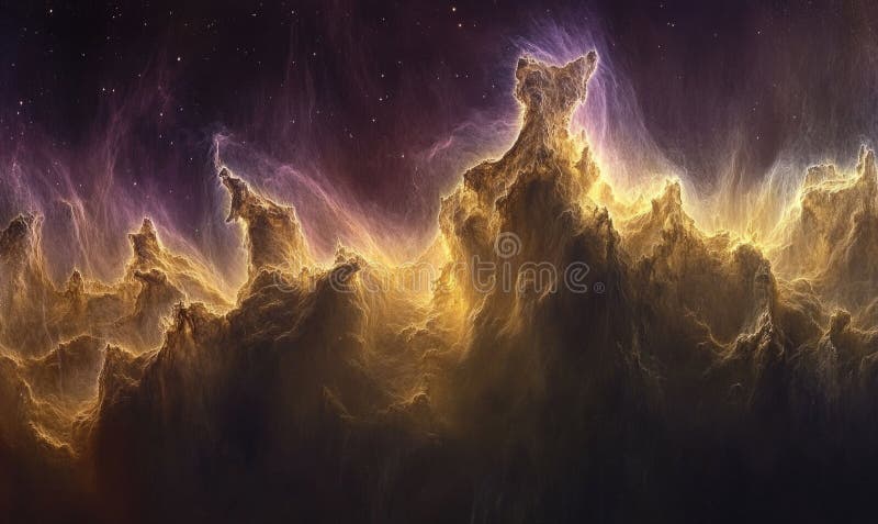 A Beautiful, Colorful, and Vibrant Image of a Starry Sky with a Large ...