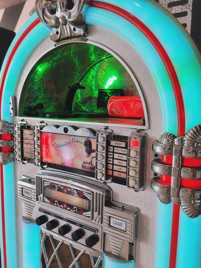 A Beautiful and Colorful Vintage Juke Box Stock Photo - Image of ...