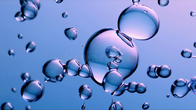 Beautiful and Colorful Water Bubbles Floating Gracefully on a Smooth ...