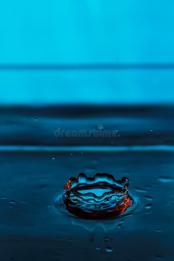 Beautiful Colorful Water Splash from Fallen Drop Stock Photo - Image of ...