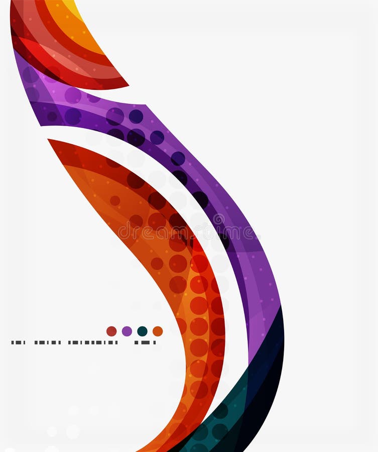 Beautiful Colorful Wave Template Stock Vector - Illustration of ...