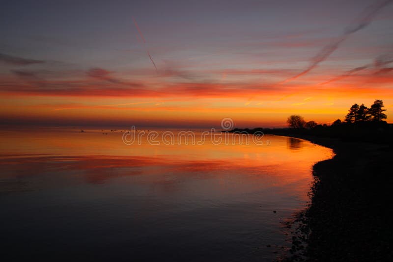 Beautiful Colors at the Beach Just after Sunset Stock Image - Image of ...