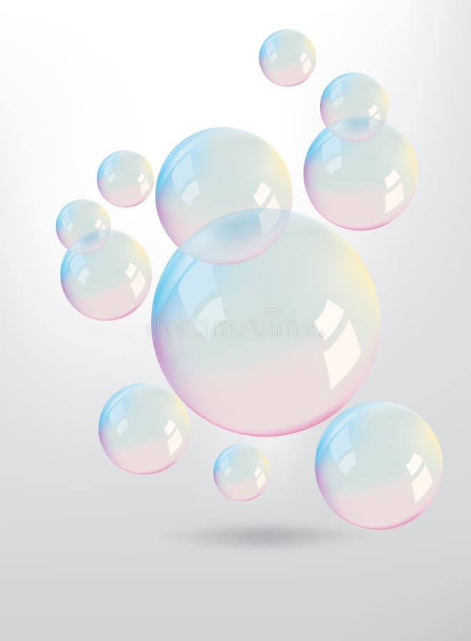 Beautiful Colors Reflection on the Bubbles Stock Vector - Illustration ...