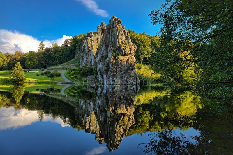 Beautiful Colors. the Sandstone Cliffs of the Externsteine are ...