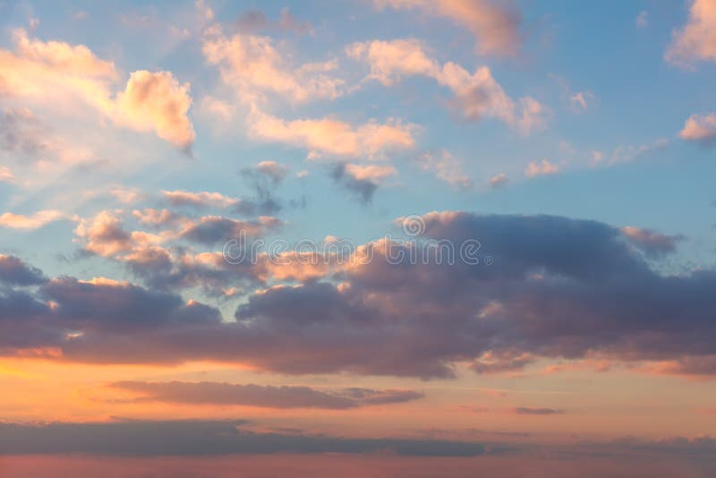 Beautiful Colors of Sunrise Sky, Natural Background Stock Photo - Image ...