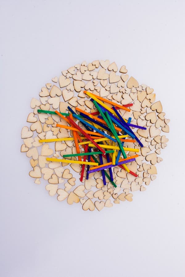 Beautiful Coloured Wooden Sticks for Creativity Stock Photo - Image of ...