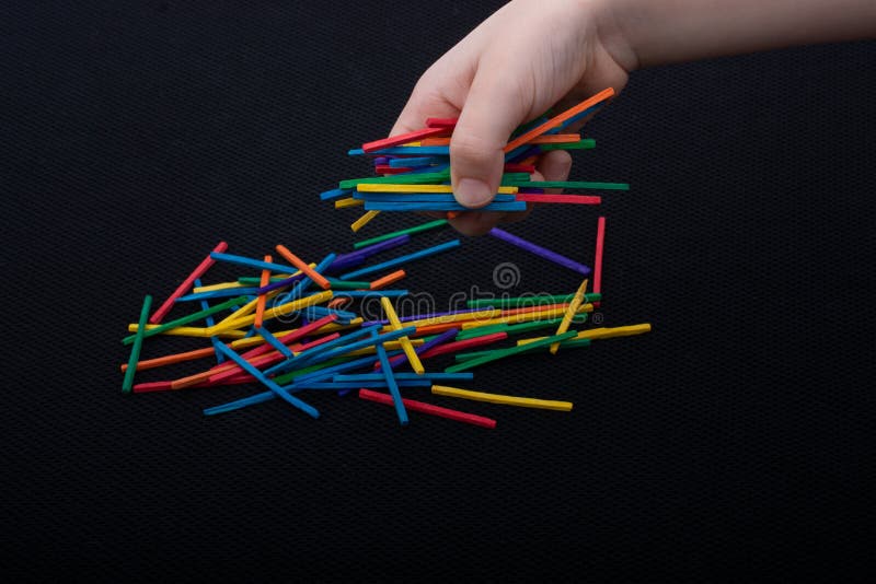 Beautiful Coloured Wooden Sticks for Creativity Stock Photo - Image of ...