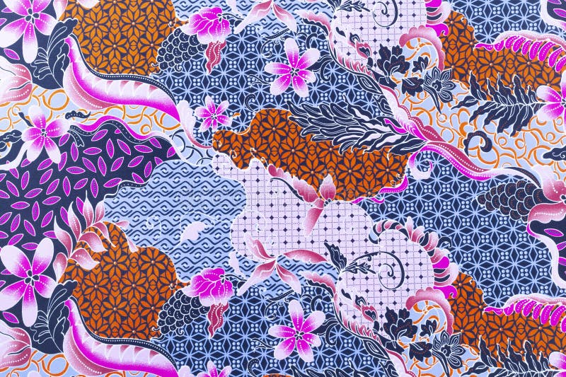 The Beautiful and Colourful of Art Thailand Batik Pattern Stock ...