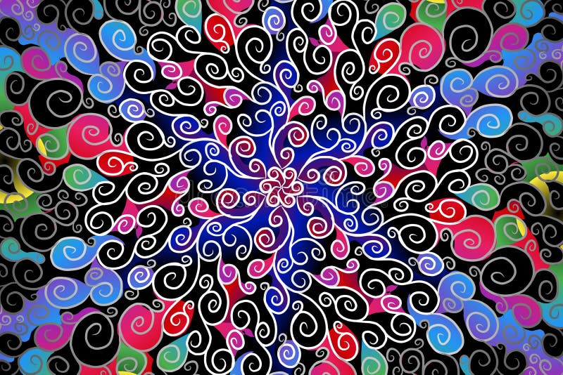 Beautiful Colourful Caleidoscope Gradient of Traditional Batik Ethnic ...