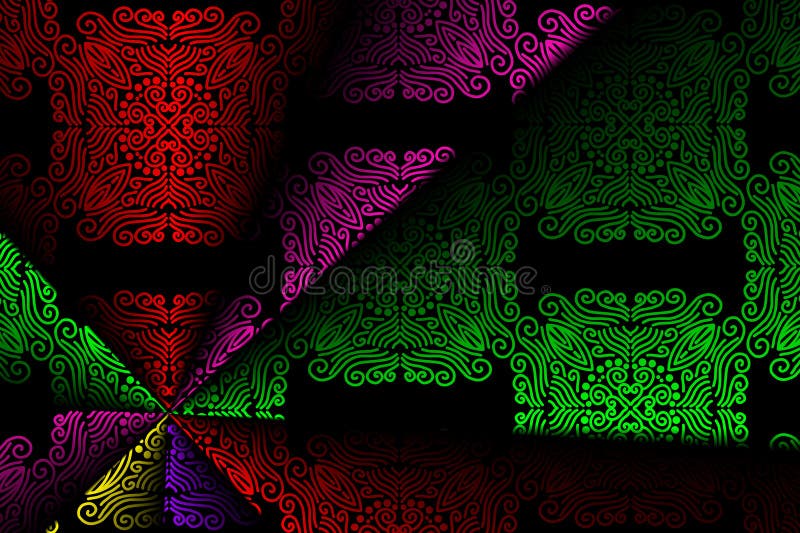 Beautiful Colourful Gradient Line Art Pattern of Circuit Board Stock ...