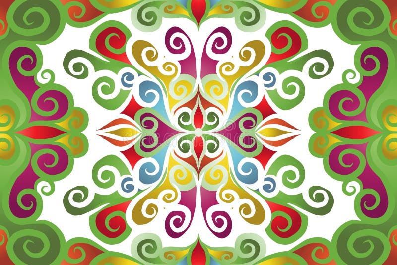 Beautiful Colourful Gradient Tribal Ethnic Batik Design Vector for ...