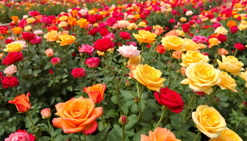 Colourfull Rose Field Stock Illustrations – 9 Colourfull Rose Field ...