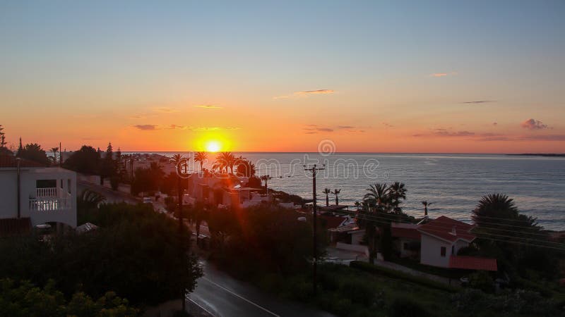 Beautiful Colours at Sunset Outside Paphos in Cyprud Stock Photo ...
