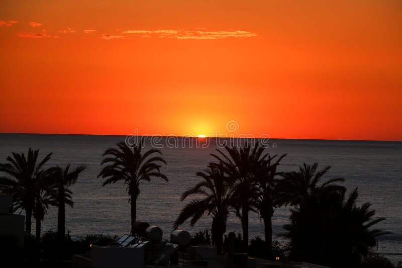 Beautiful Colours at Sunset Outside Paphos in Cyprud Stock Image ...