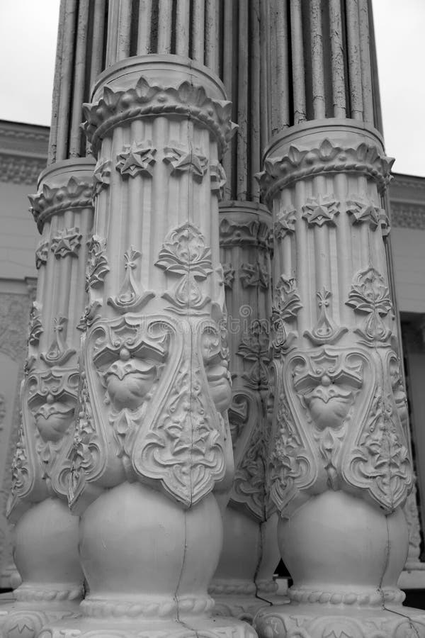 Beautiful Columns with Carved Patterns Stock Image - Image of column ...