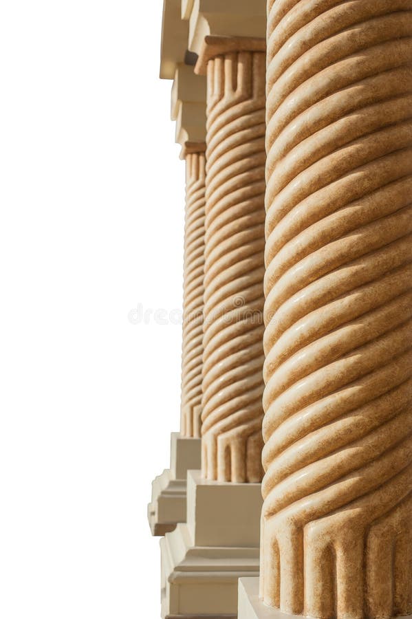Beautiful Columns in Classical Style Isolated on White Background Stock ...