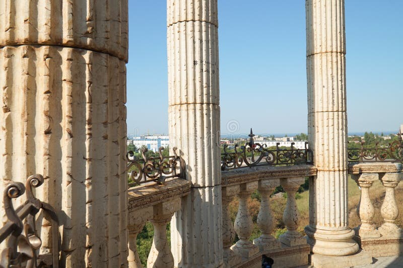 Beautiful Columns on the Observation Deck Stock Image - Image of column ...