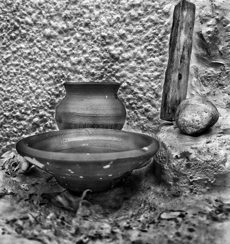 Beautiful Combination of Clay Cup and Stick Stock Image - Image of ...