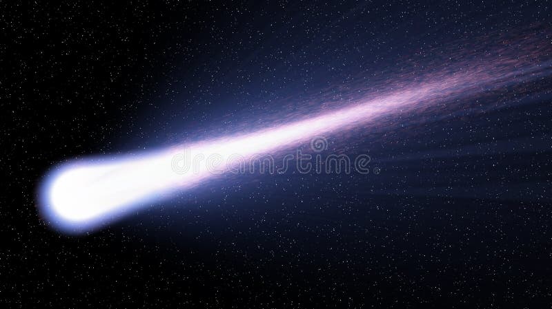 Red Comet Wallpaper. Space Illustration. Comet Background Stock ...