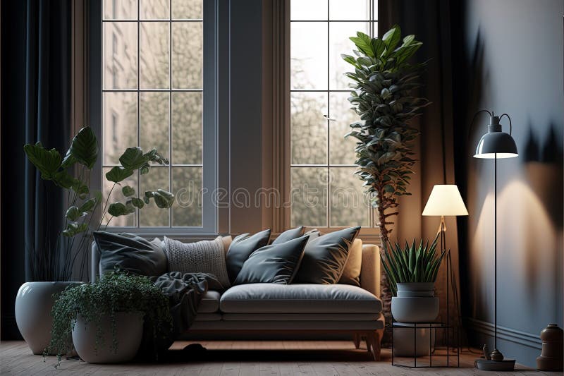 Beautiful Comfortable Cozy Interior, Style Design. Generative Ai Stock ...