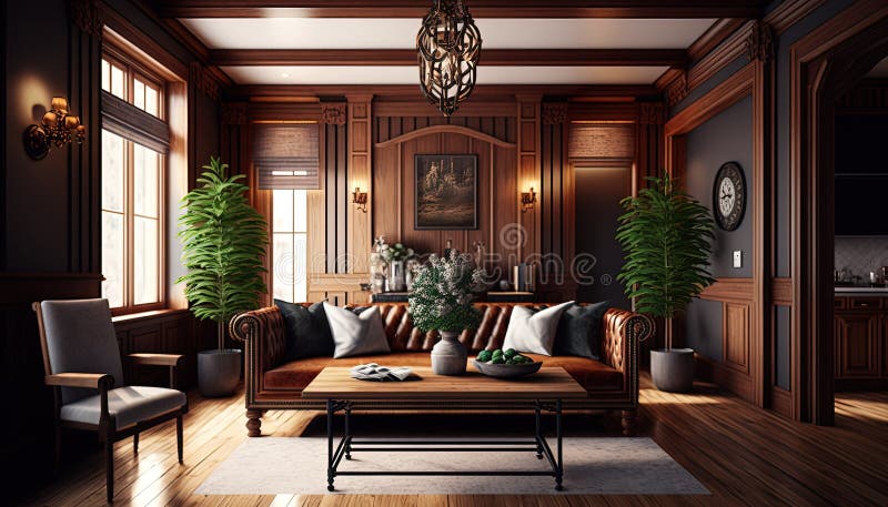 Beautiful Comfortable Cozy Interior, Style Design. Generative Ai Stock ...