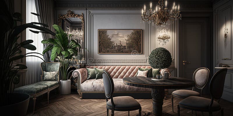 Beautiful Comfortable Cozy Interior, Style Design. Generative Ai Stock ...