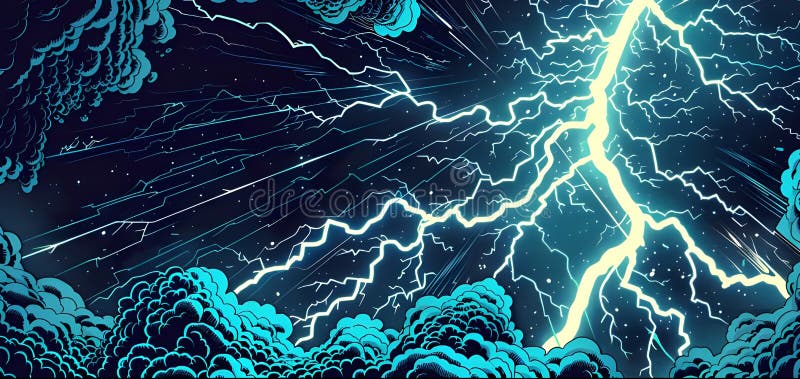 Beautiful Comic Background with Zoom Line and Lightning - Ai Generated ...