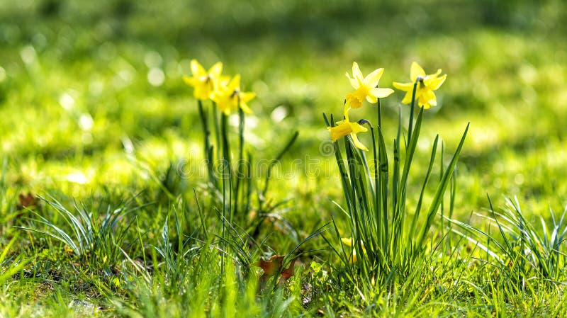 Beautiful Common Daffodils in Spring Stock Image - Image of march ...