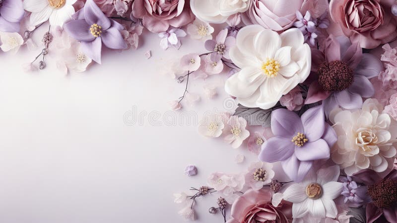A Beautiful Composition of Assorted Flowers in Delicate Shades of Pink ...