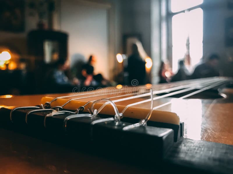 Beautiful Composition of Interior of a Cozy Cafe with People Inside and ...