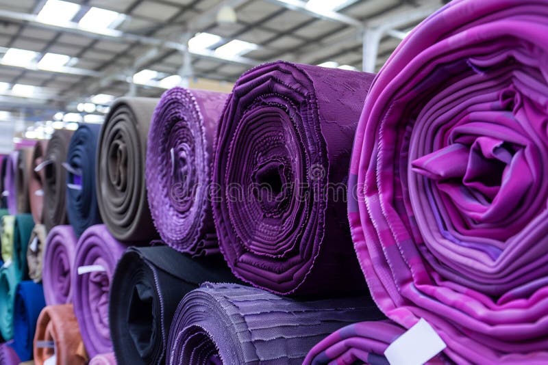 Beautiful Composition of Multicolored Rolls of Fabric with Shades of ...
