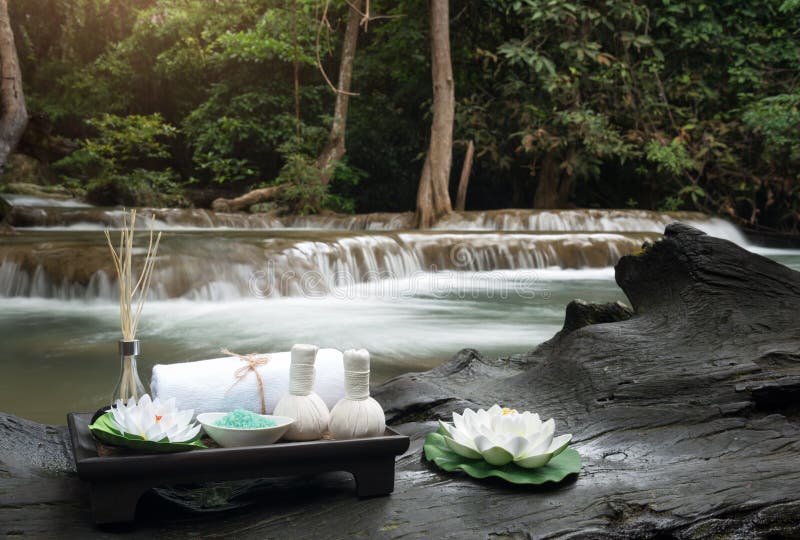 Waterfall towels 3 stock photo. Image of aromatherapy - 1787510