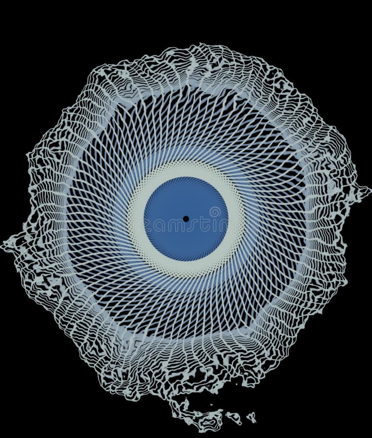 Beautiful Computer Graphics in Black Background Stock Illustration ...