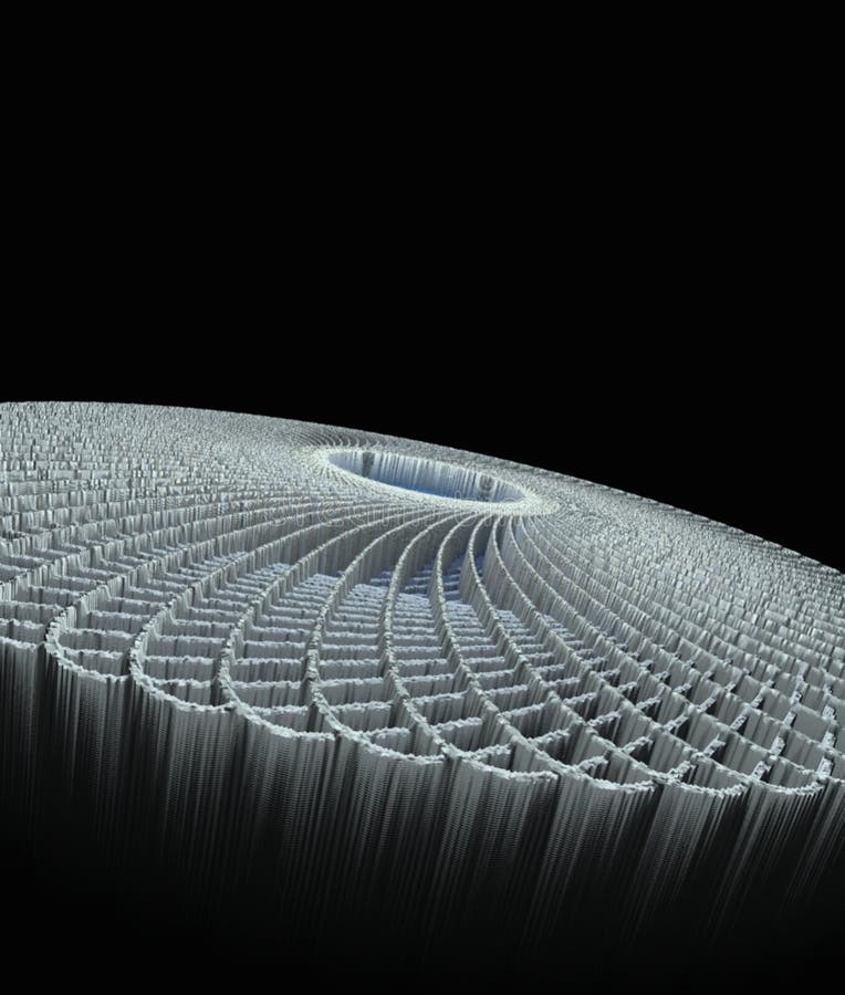 Beautiful Computer Graphics in Black Background Stock Illustration ...