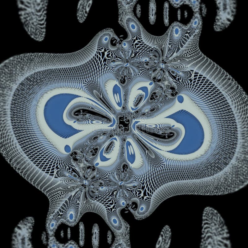 Beautiful Computer Graphics in Black Background Stock Illustration ...