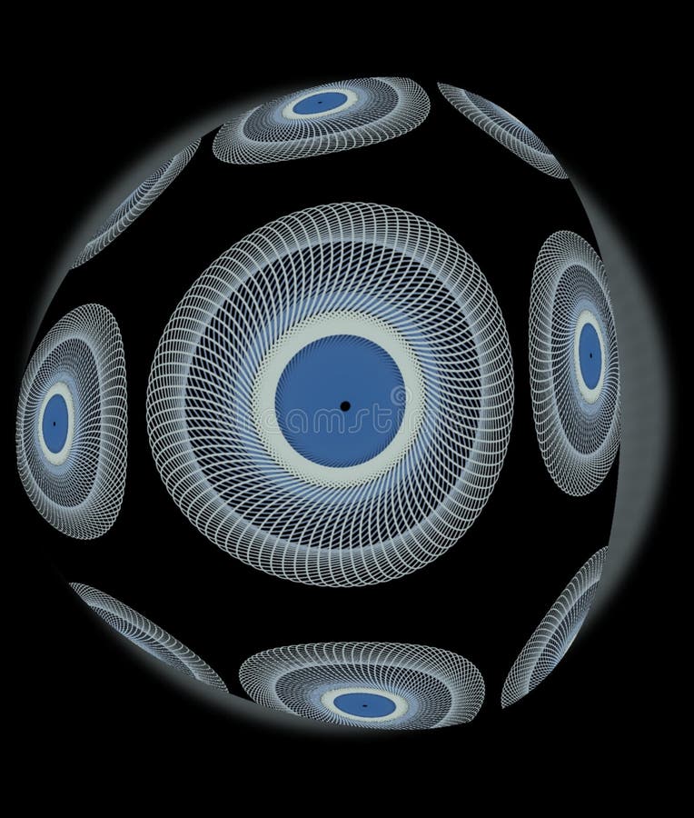 Beautiful Computer Graphics in Black Background Stock Illustration ...