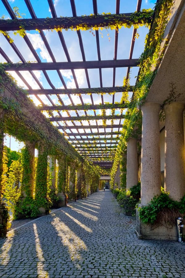 A Beautiful Concrete Structure for a Walk in the Park. Stock Photo ...