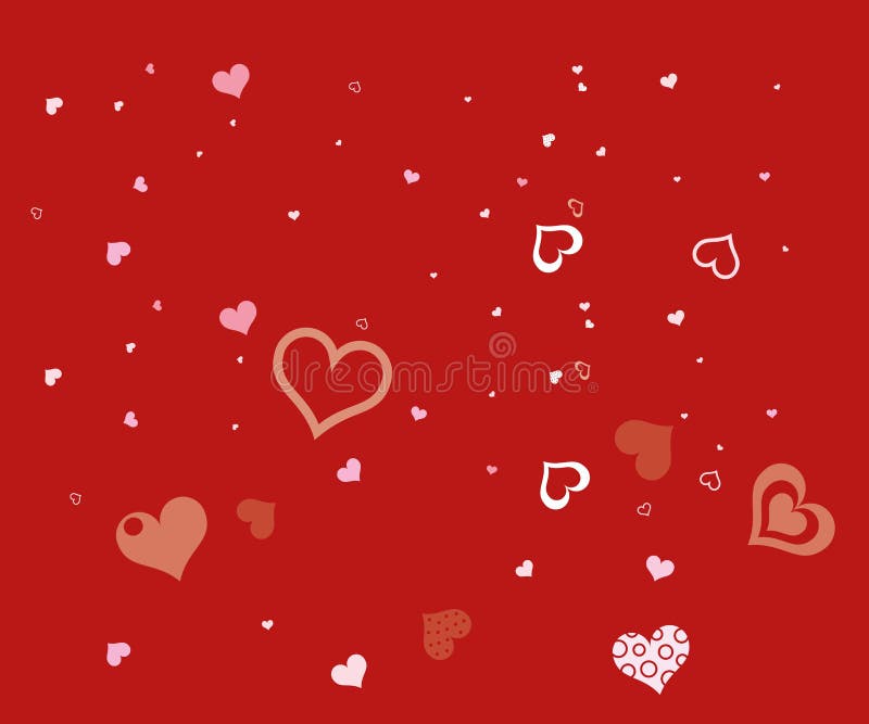 Beautiful Confetti Hearts Falling Background Invitation Template
