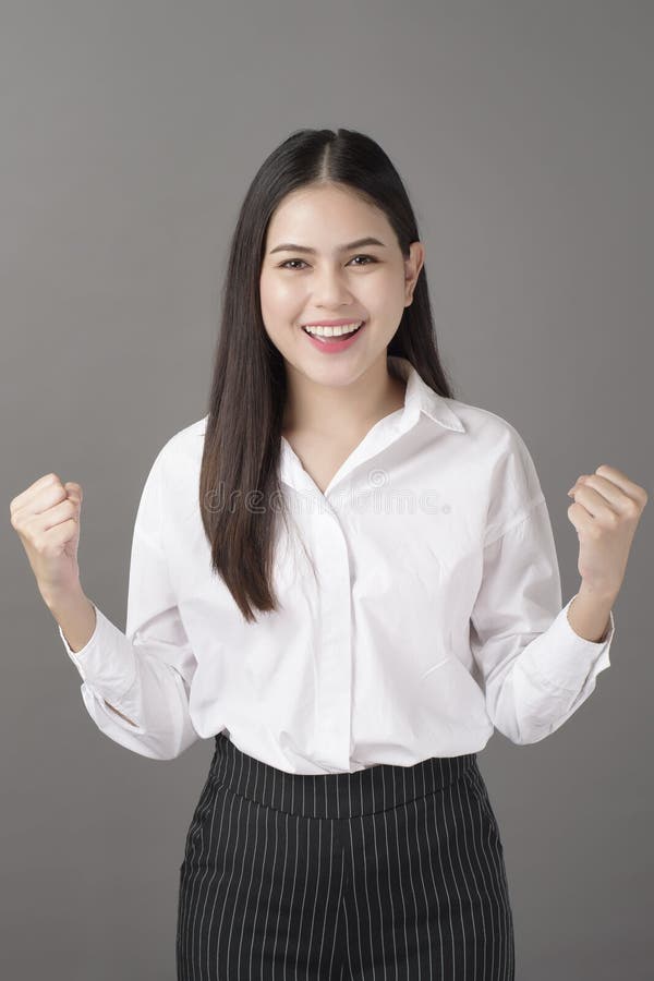 Beautiful Confident Successful Woman Portrait in Studio Stock Photo ...